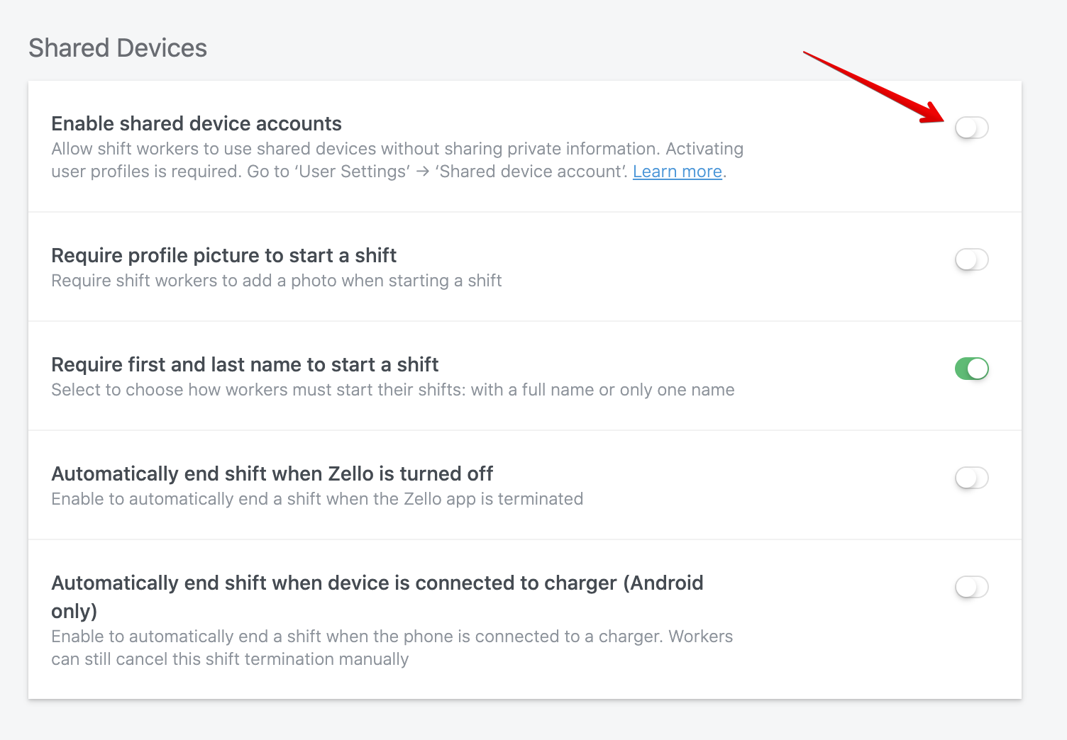 Enable Shared Devices on Your Network – Zello Work