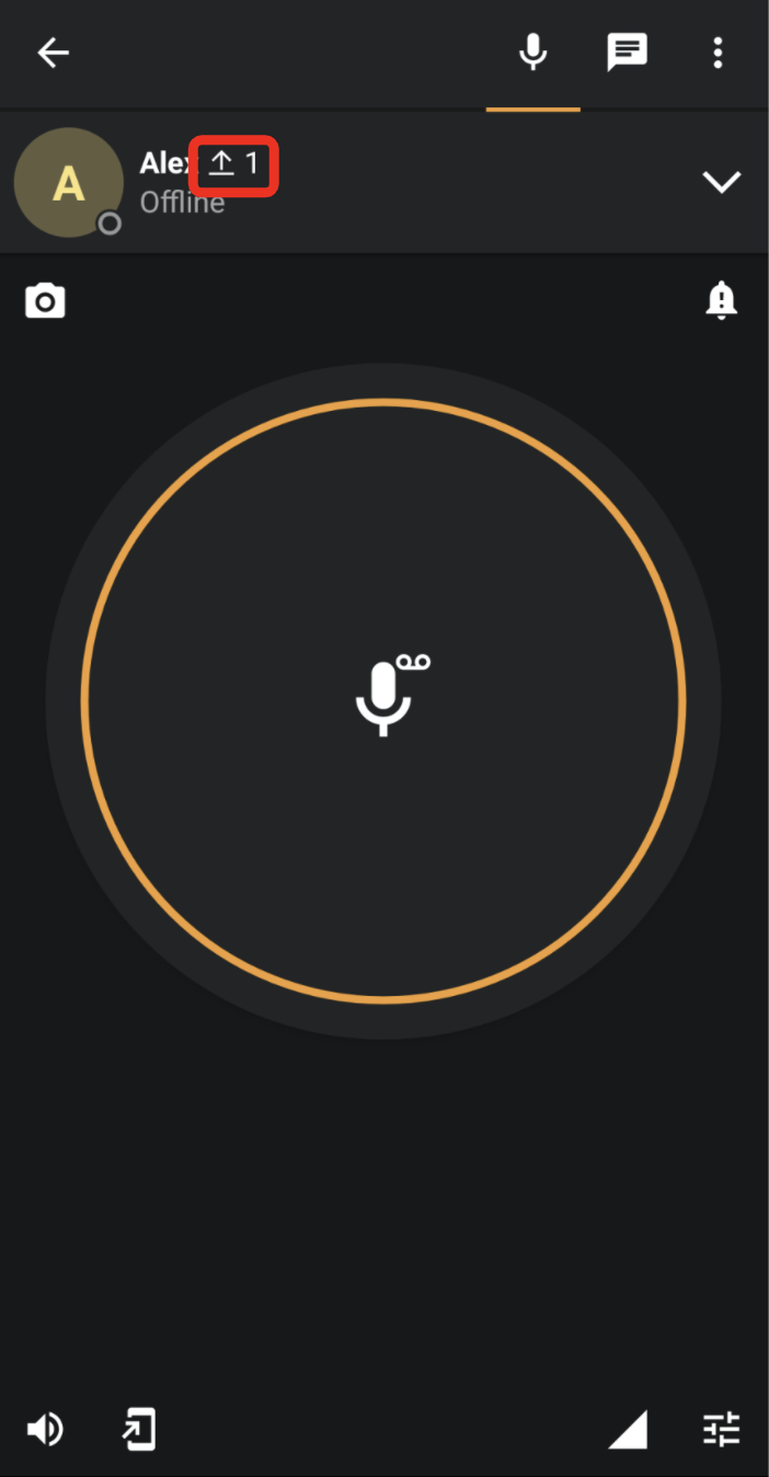 Why is there an arrow next to a user on the talk screen? – Zello Work