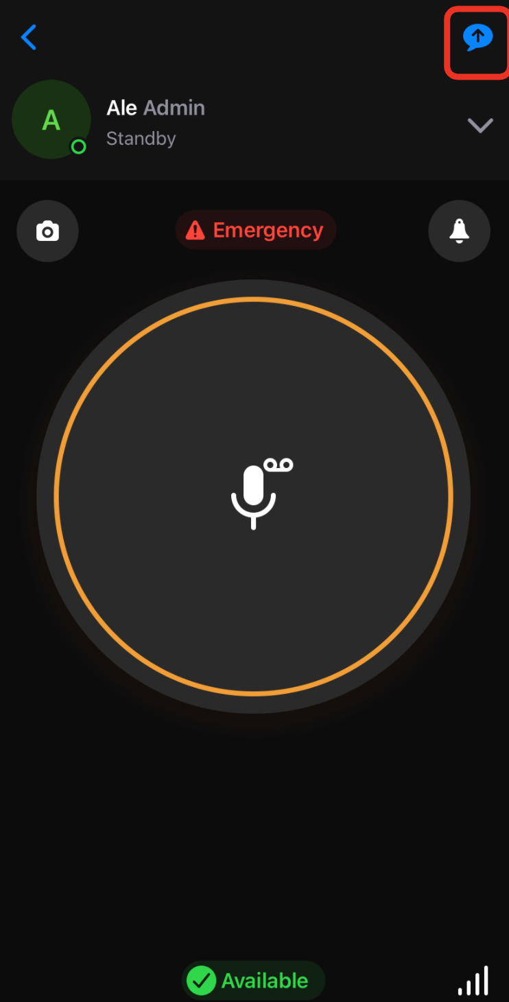 Why is there an arrow next to a user on the talk screen? – Zello Work