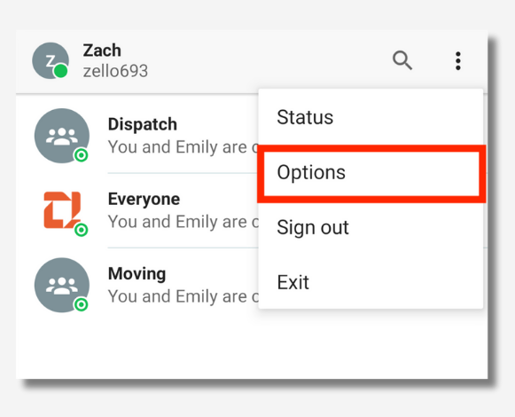 How to add multiple user accounts to a device – Zello Work