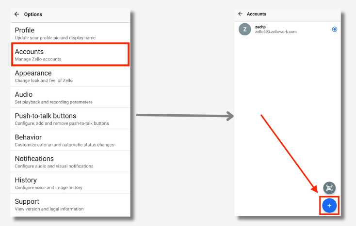 How to add multiple user accounts to a device – Zello Work
