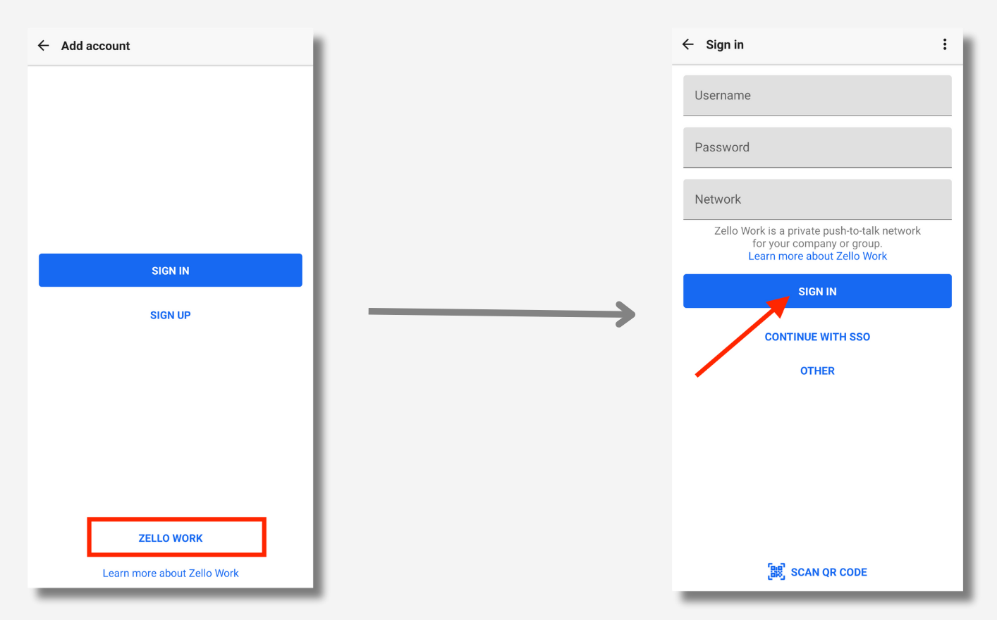 How to add multiple user accounts to a device – Zello Work