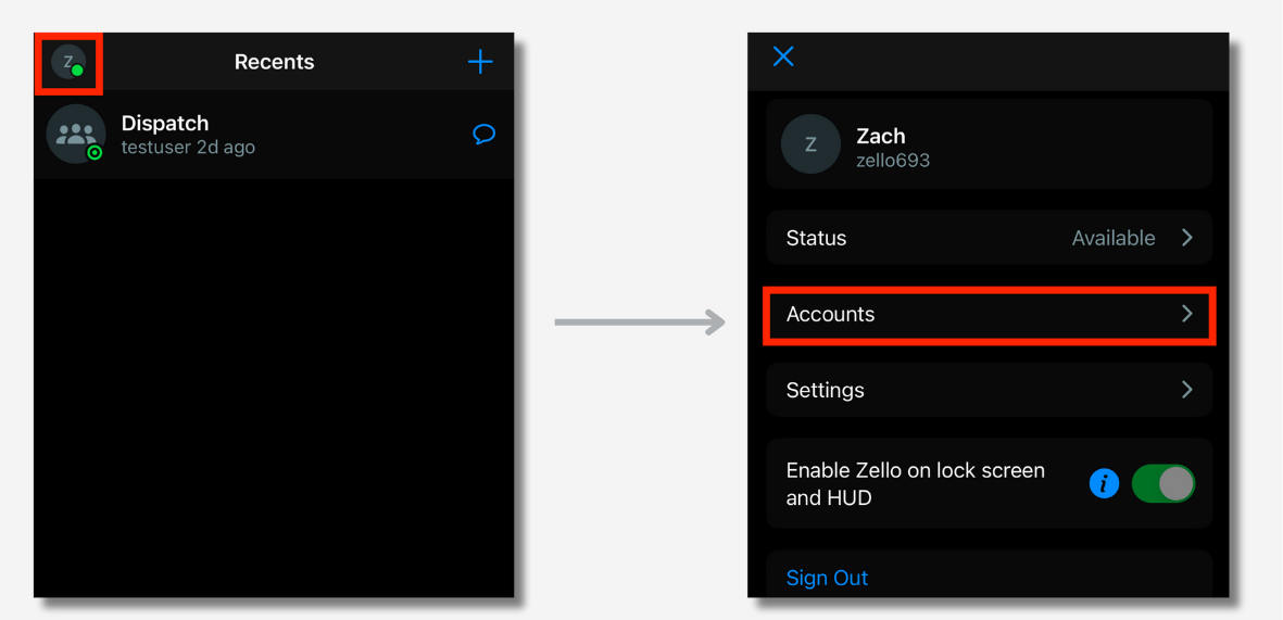 How to add multiple user accounts to a device – Zello Work