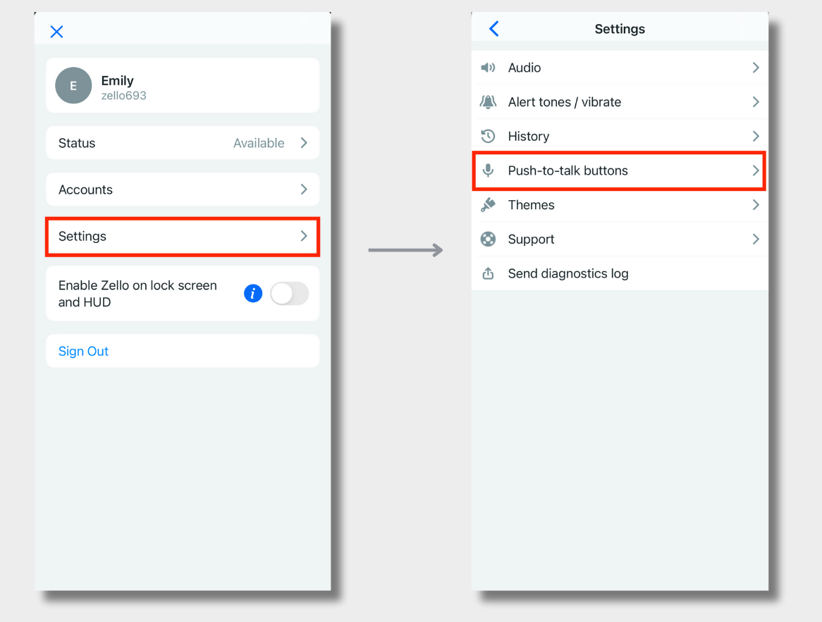 Mapping an External PTT Button (iOS, Android) – Zello Work
